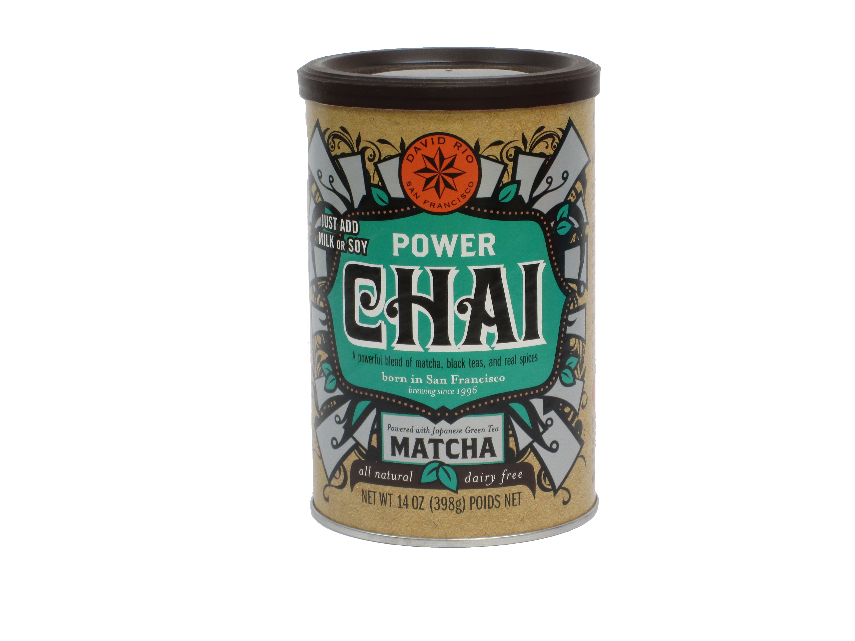 David Rio Power Chai Matcha Chai in der 398g Dose für zuhause ...